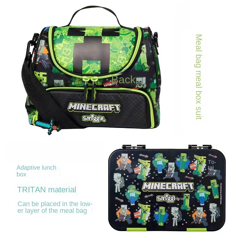 Australia smiggle Minecraft Meal Pack+Student Lunch Box | Shopee Singapore