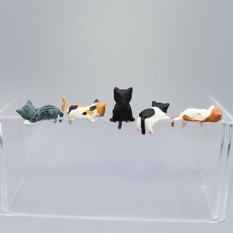 5Pcs/Set New Cute Hanging Cup Resin Decoration Cat Flower Basket Cup ...