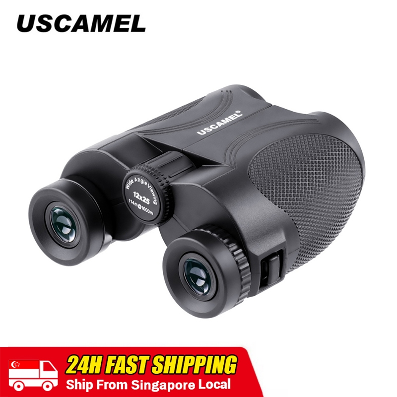 USCAMEL 12x25 Compact Binoculars Portable Waterproof mini HD Teropong ...