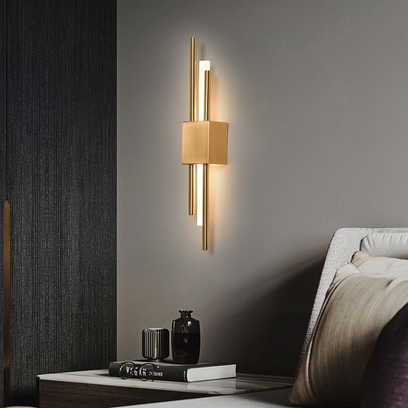 Wall Lamp LED Nordic Double Tube Lamp Simplicity Bedroom Study Stair ...