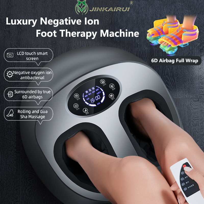 Electric Foot Massager Foot Roller Scraping 6D Air Pressure Shiatsu ...