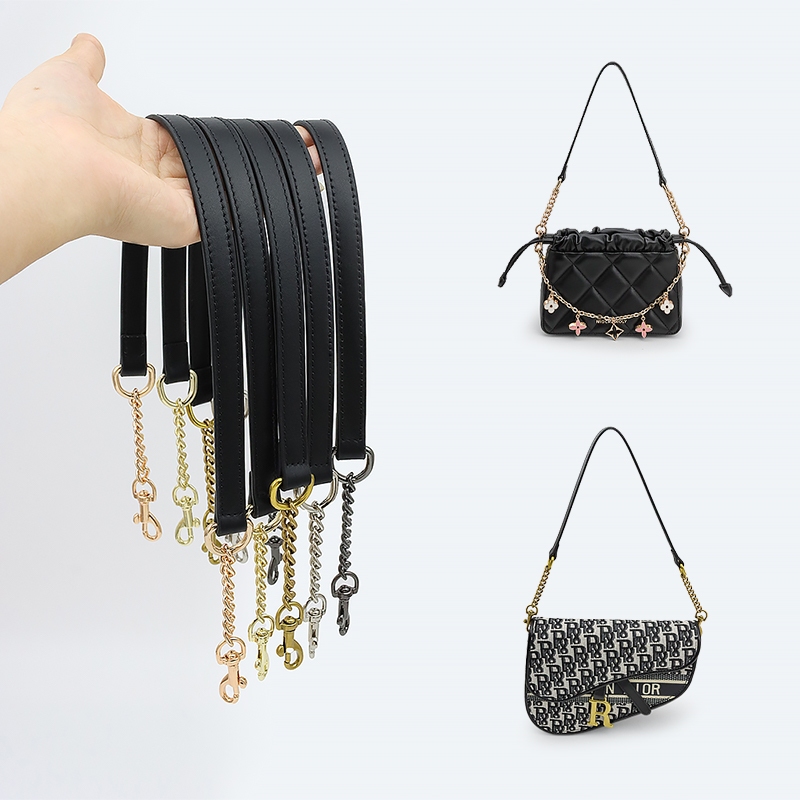 120 CM High Quality Metal + Genuine Leather Female Purse Shoulder Bag ...