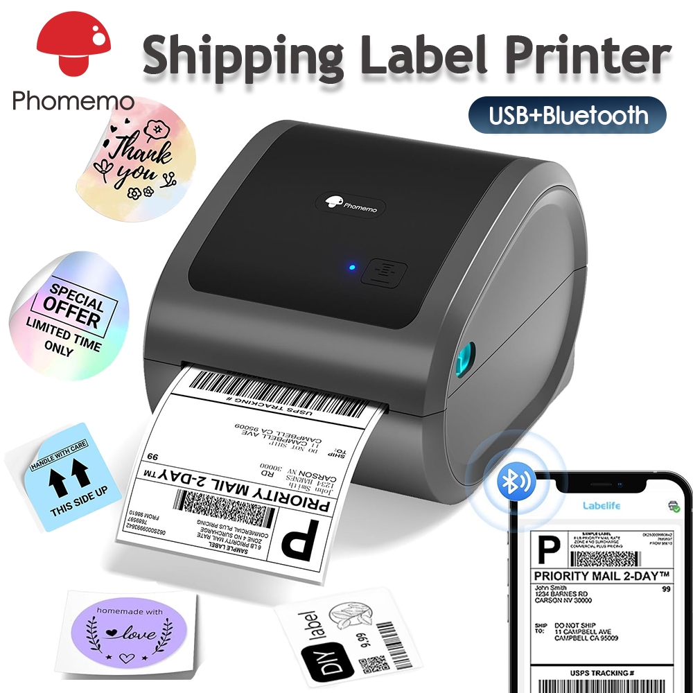 Phomemo D520BT USB/Bluetooth Thermal Printer for Waybill Barcode ...