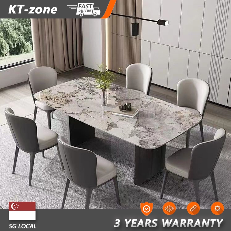 Sintered Stone Dining Table Set | 1.3M-1.8M | Sintered Marble & Chairs ...