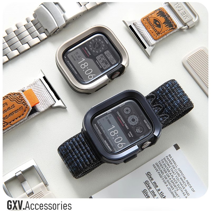 Rugged Titanium Alloy Frame Case for iWatch Ultra2 49mm 45mm 44mm ...