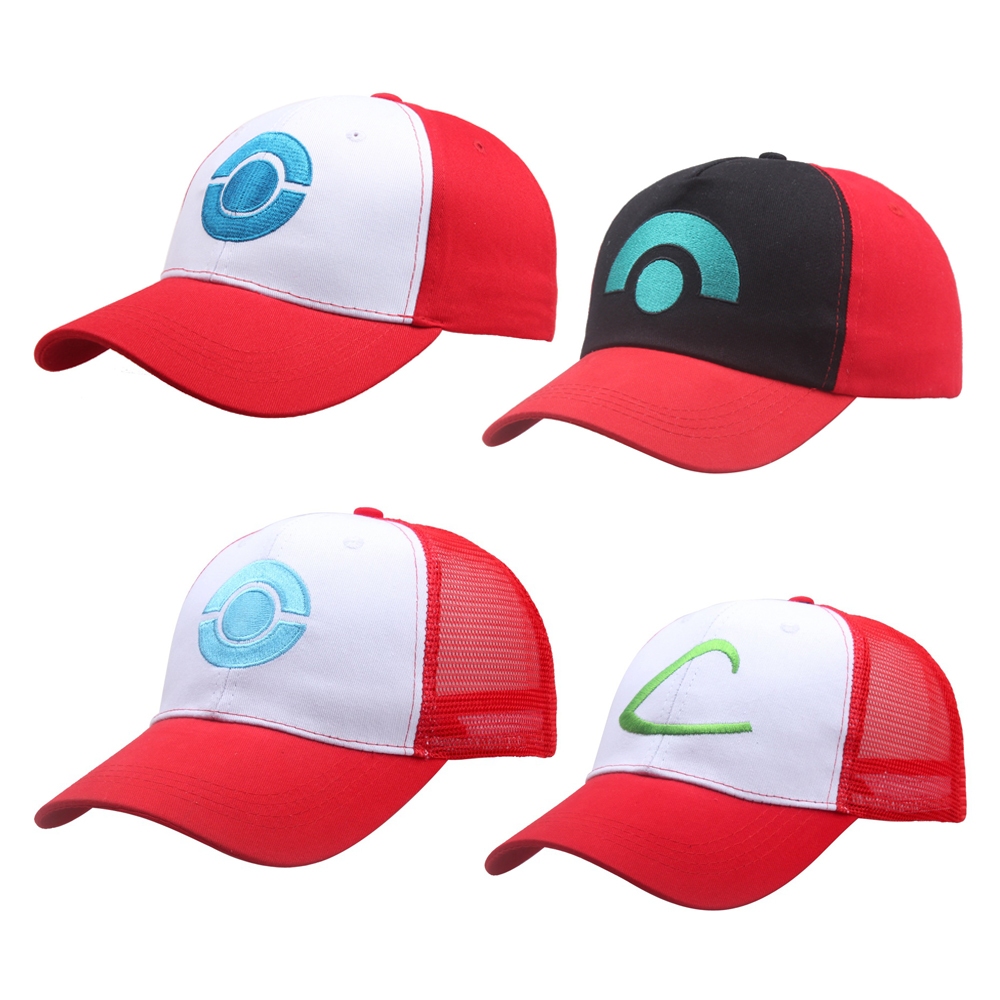 Anime Ash Ketchum Hat Pokemon Ash Ketchum Cosplay Cap Unisex Embroidery ...