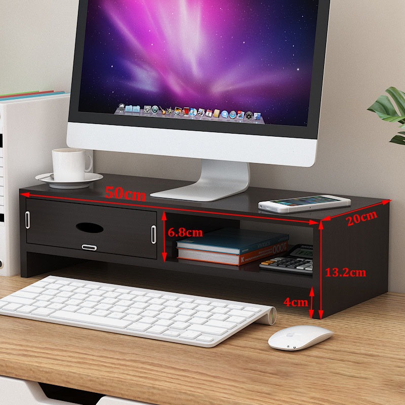 [SG stock]Monitor Riser Stand Wooden Laptop Stand Desk Organizer ...