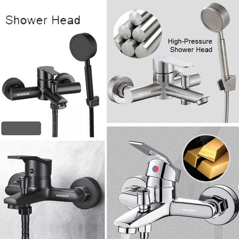 Shower Set Black Cold and Hot Shower head Faucet Toilet Shower Nozzle ...
