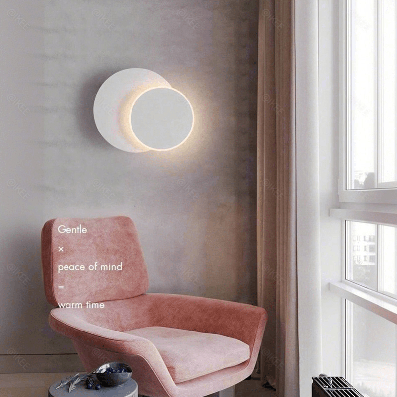 Modern Indoor Wall Sconce Rotatable 359° LED Black White Wall Light ...