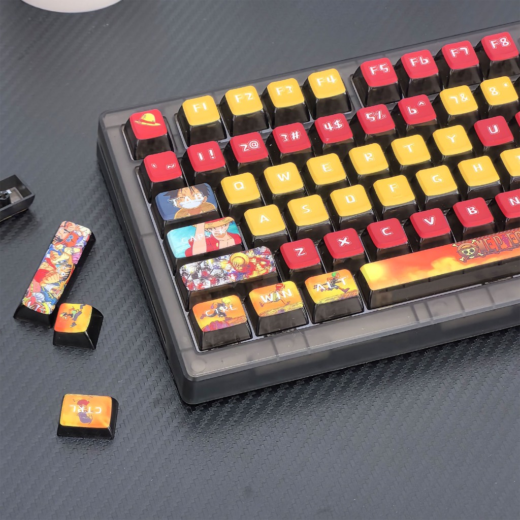 One Piece Pudding Keycap 116 Keys Four-sided Light Transmission ASA ...