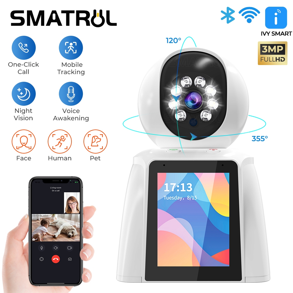 SMATRUL 1080p Cctv Ai Two-Way Visual Surveillance Camera Hd Video ...