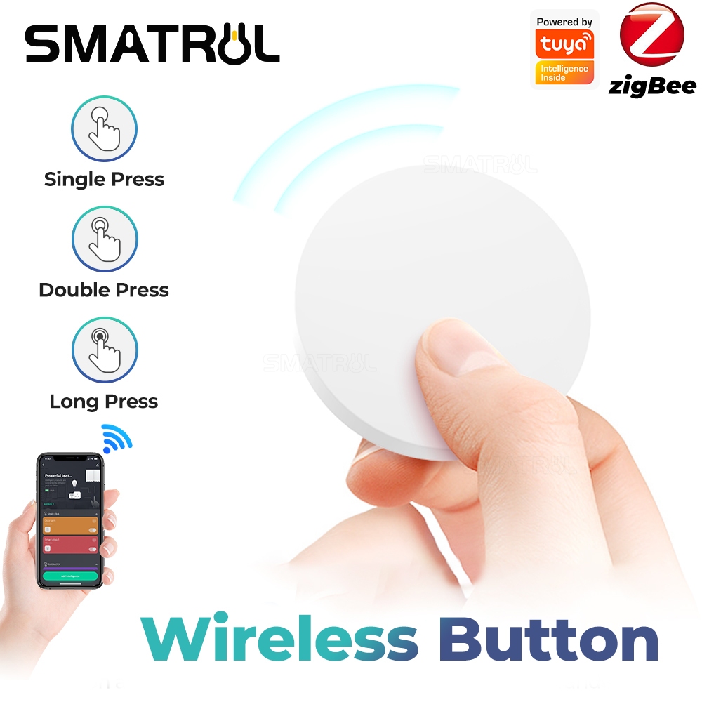 SMATRUL Tuya Zigbee Smart Key Switch Scene Switch Multi-Scene Intelligent Linkage Wireless Smart ...