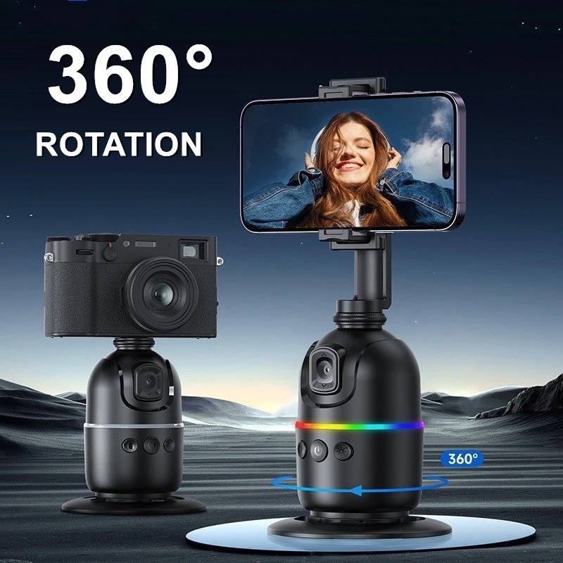 Desktop 360° Rotation Auto Face Tracking Gimbal Stabilizer Selfie Stick Tripod with Gesture ...
