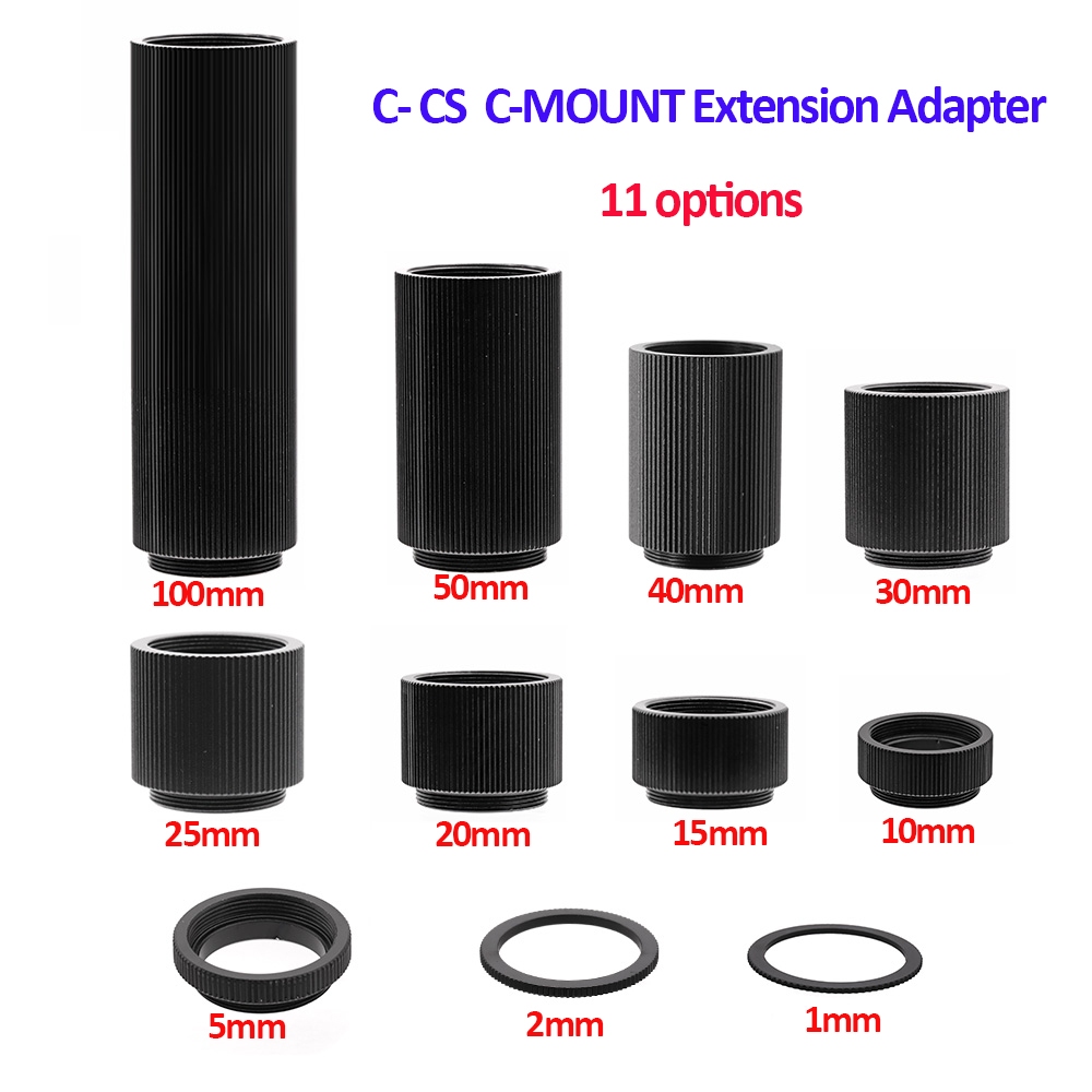 C-Mount Extension Tube Adapter C-CS Mount Adaptor Spacer Ring Extension ...