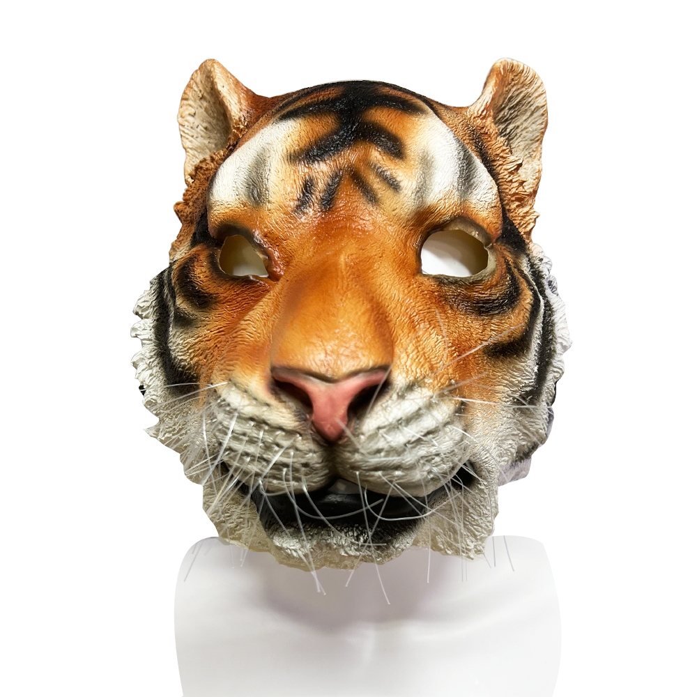 Fast Delivery Adult 3D Realistic Tiger Mask Halloween Party Game Animal ...