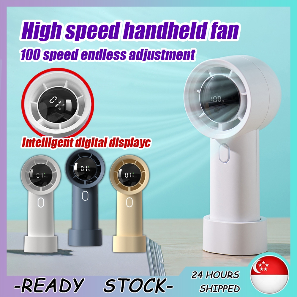 【SG Stock】Handheld Fan Turbofan Portable Fan Upgrade Strong Wind ...