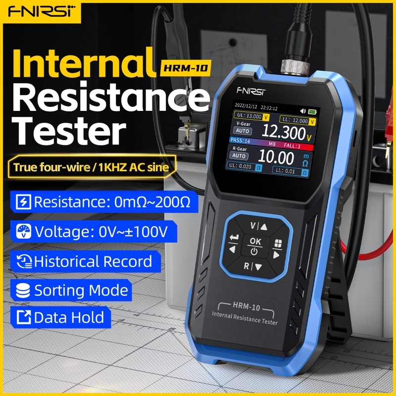 Fnirsi Lithium Battery Internal Resistance Meter High Precision Voltage ...