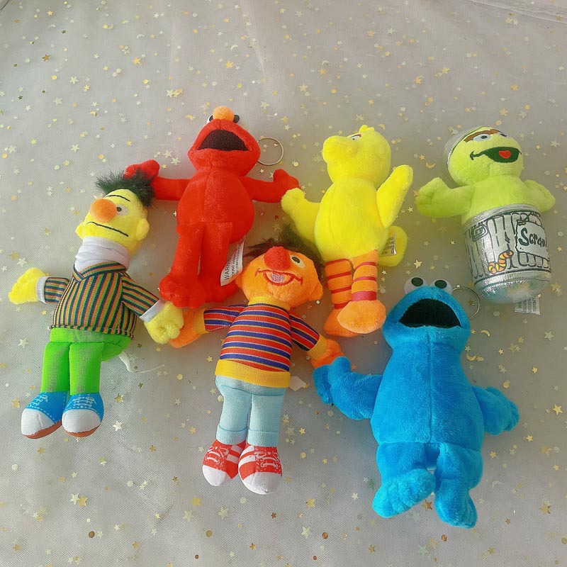 6Pcs/Set 15cm Sesame Street Elmo Cookie Monster Big Bird Sesame Street ...