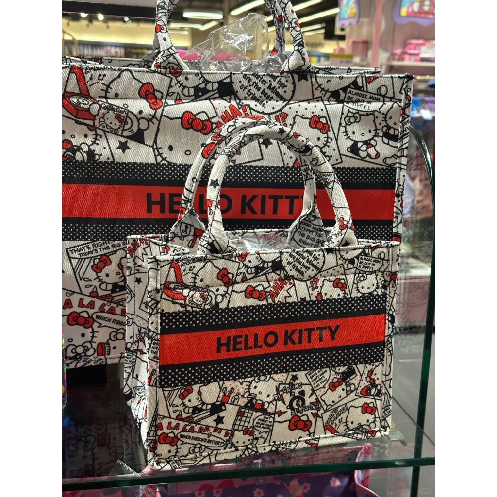 Hello Kitty Large Capacity Canvas Tote Women's New Designer Letter ...