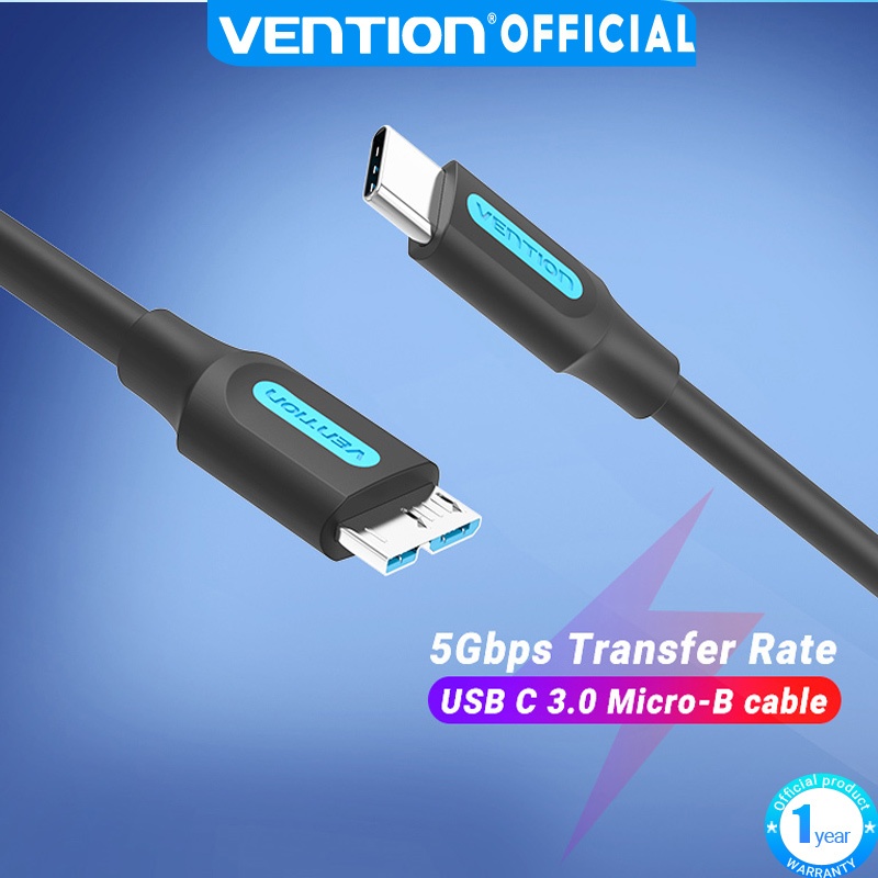 Vention Type C Cable 3A 5Gbps USB C to Micro B 3.0 Cable Fast Charging Cable For Laptops Mobile ...