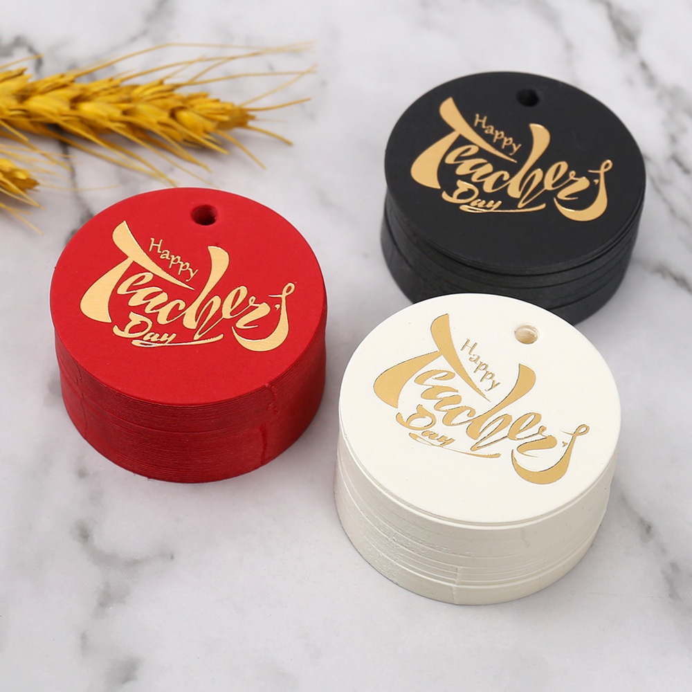10Pcs/Pack Teachers' Day Hot Stamping Hang Tag For Decorating Gift ...