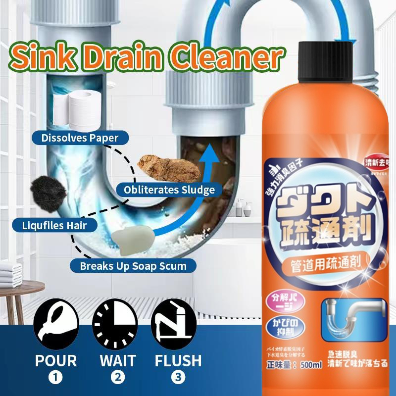 Japan Powerful Sink Drain Cleaners Pipe Dredging Agent Kitchen Toilet ...