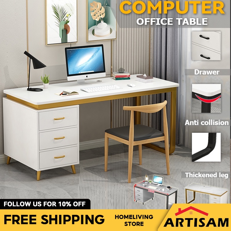 ARTISAM Computer Desk Bedroom Study Table Luxury Modern Desk Simple ...