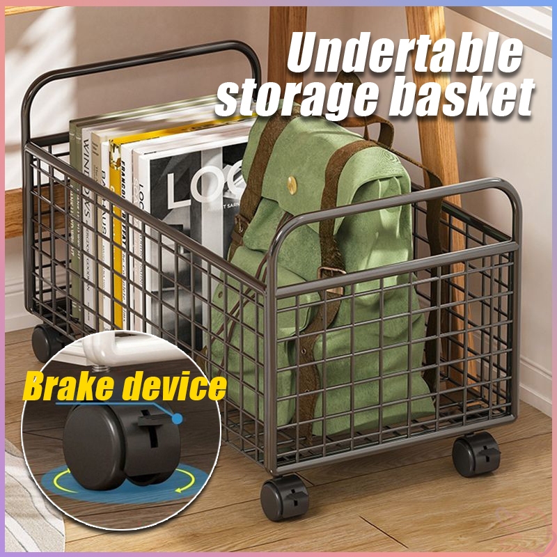 ML School bag storage rack movable trolley book storage rack pulley ...