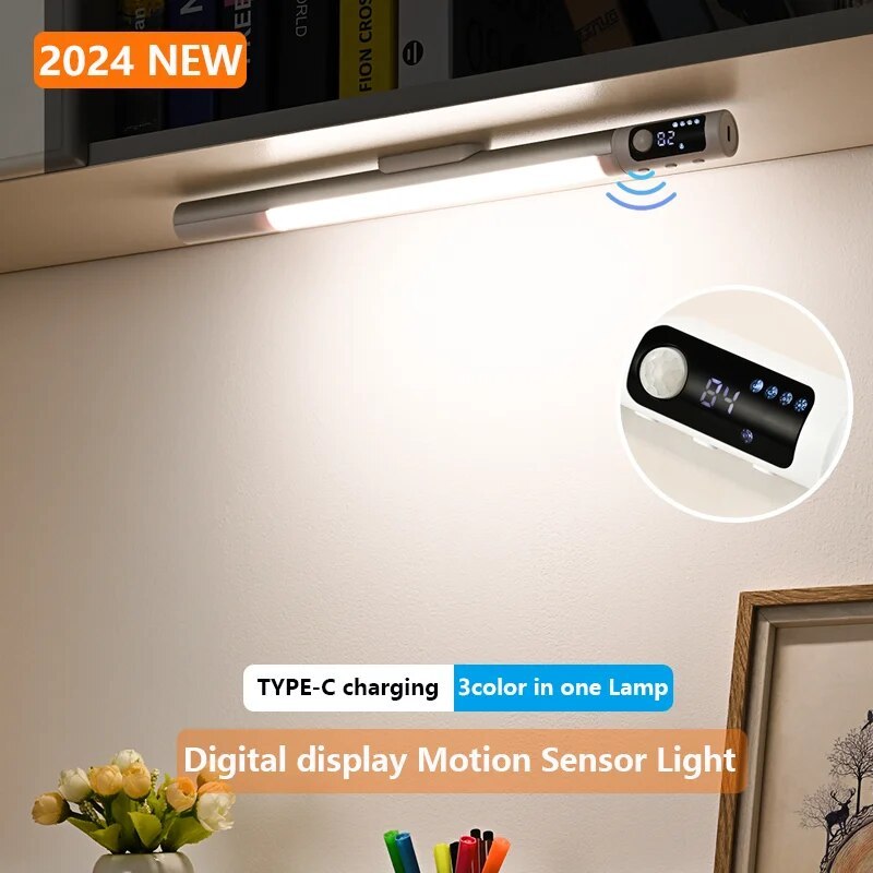 Wireless Motion Sensor Led Night Light USB Rechargeable Dimming ...