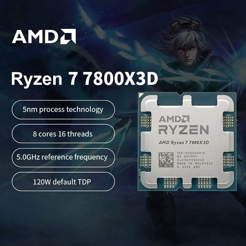 AMD Ryzen 7 7800X3D Processor 8 cores 16 thread CPU | Shopee Singapore