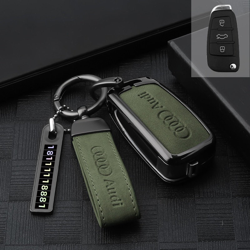 For Audi Key Fob Cover Car Key Case Shell Keychain fit Audi A1 A3 A6 Q2 ...