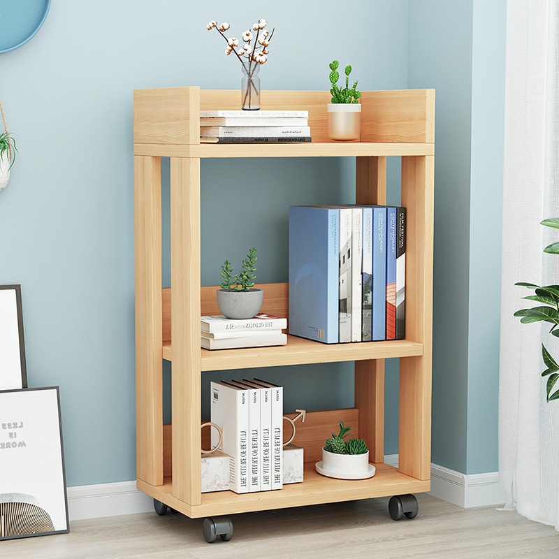 【SG Seller】Mobile Small bookshelf simple storage rack(45x25x70cm ...