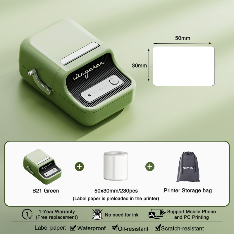 NIIMBOT B21/B1 Label Printer Portable Bluetooth Thermal Printer Small ...