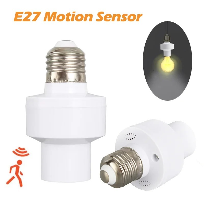E27 Radar Human Body Sensing Lamp Head holder AC 100-240V Screw Sensor ...