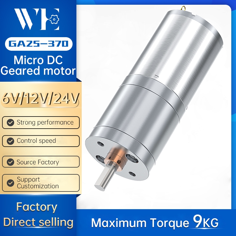 GA25-370 Brushed Micro Reduction DC Motor 6V/12V/24V Forward And Reverse Adjustable Speed 12RPM ...
