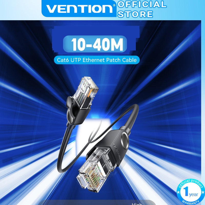 Vention Ethernet Cable Cat 6 15M 20M 25M 30M 1000Mbps 360° Rotate RJ45 ...