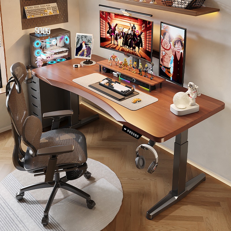 SG Stock Electric Height Adjustable Table Ergonomic Office Table Curve ...