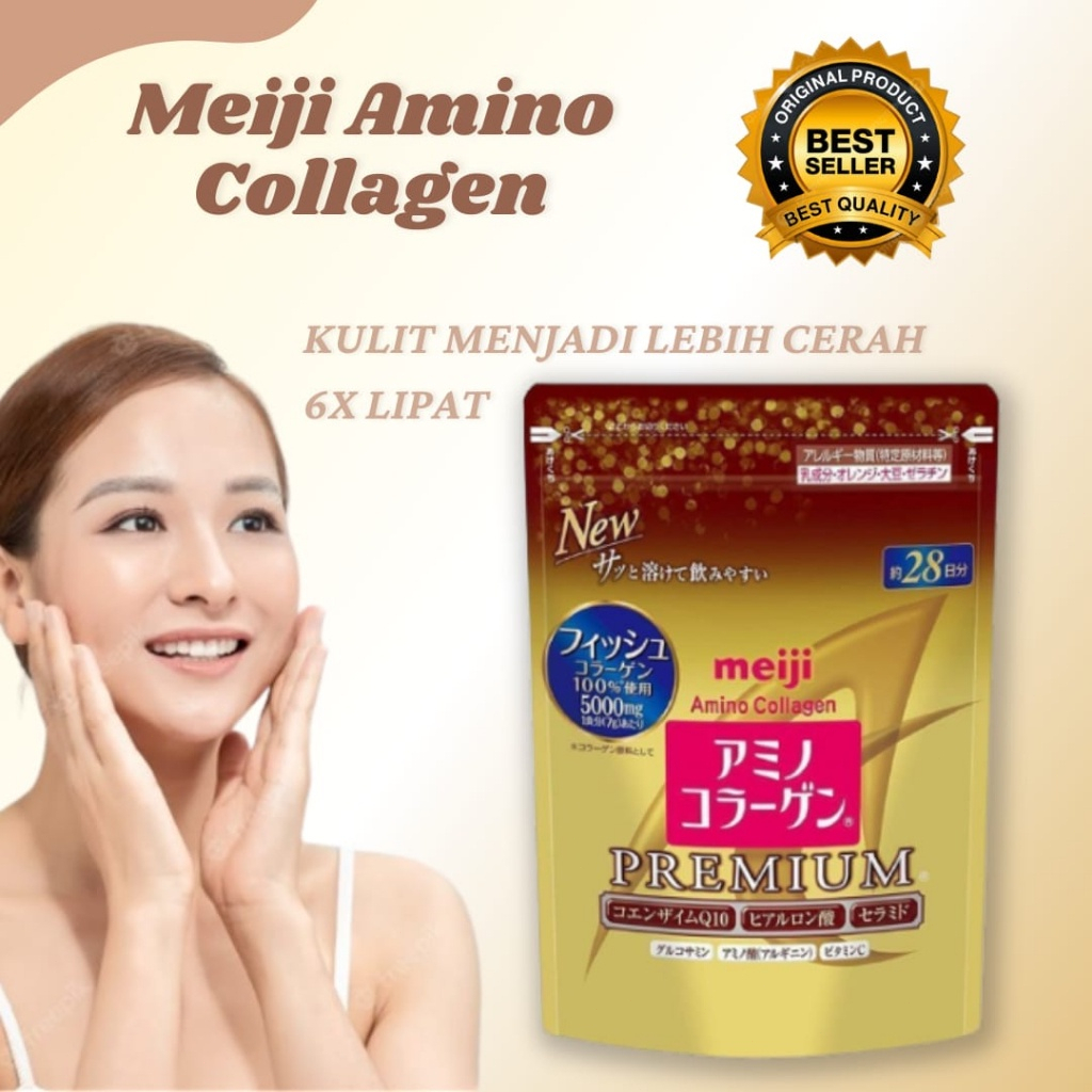 【5 boxes】Japan Meiji Collagen Premium Powder Amino Collagen Refill 28 days 氨基酸胶原蛋白补充液 | Shopee ...
