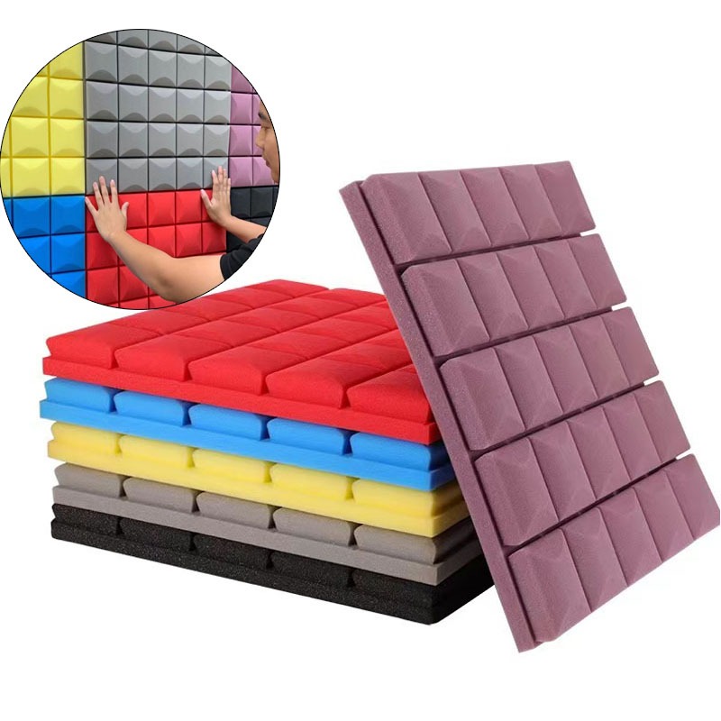 1pc 50x50x5cm Checkered Shape Eco-friendly Soundproof Sponge ,Acoustic ...