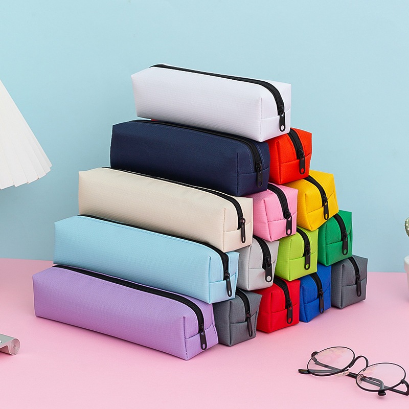 Student Simple Pencil Case ins Style Niche Stationery Bag Solid Color ...