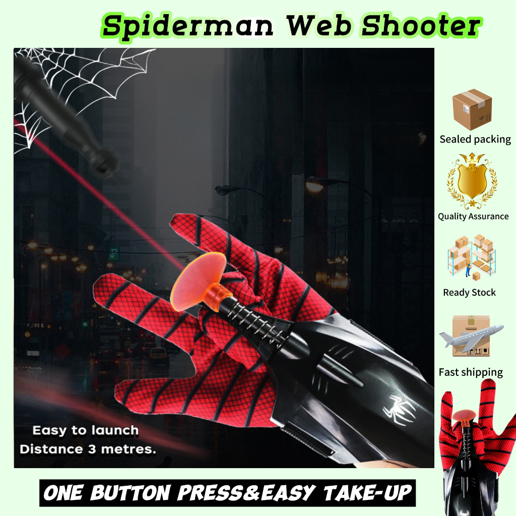 New Spider-Man Spider Silk Launcher Web shooter with magnet Auto ...