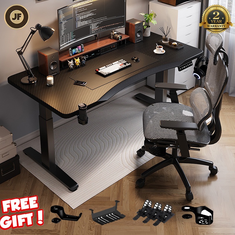 Ergonomic Standing Desk Electric Height Adjustable Desk Gaming Study ...