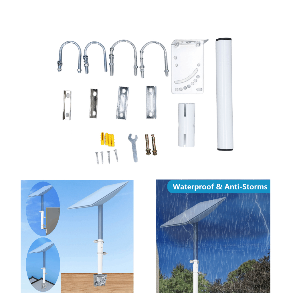 [CAK] Satellite Internet Mount Dual Windproof Wall Roof Mounting Kit ...