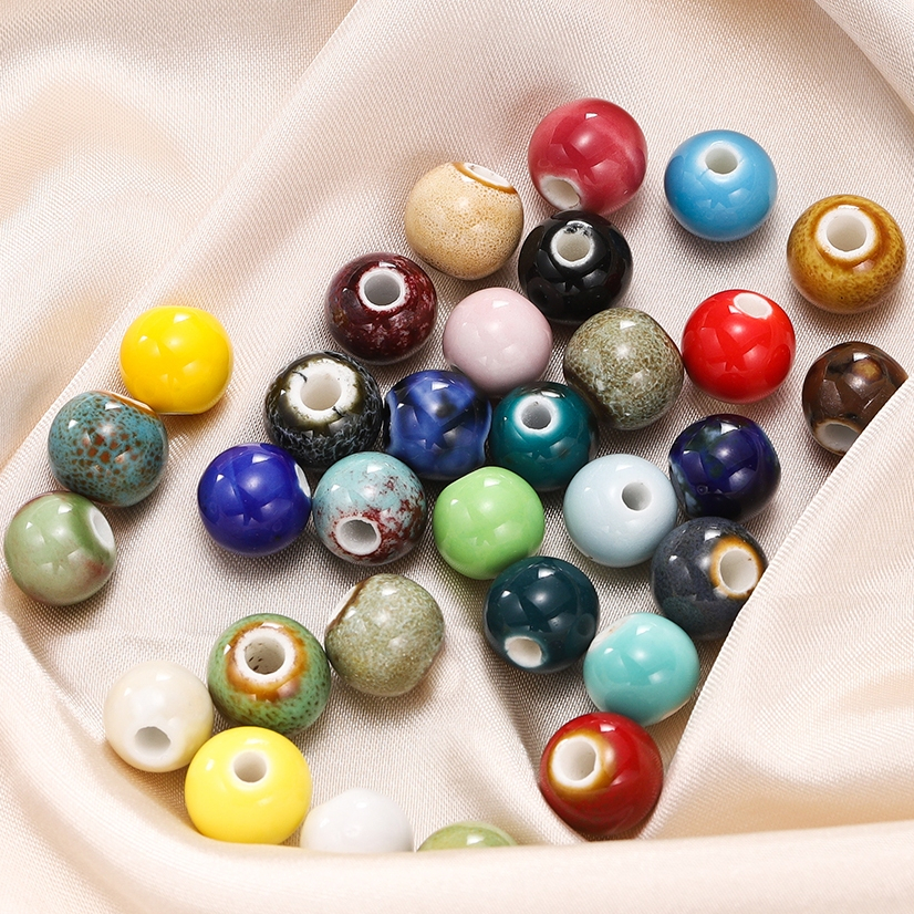 St.kunkka 6 8 10mm 10/50Pcs Ceramic Mixed Color Beads Fashion ...