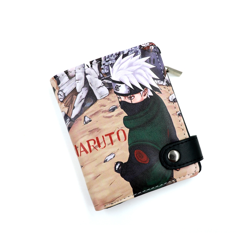 Anime Naruto Hatake Kakashi Short PU Leather Men's Wallets | Shopee ...