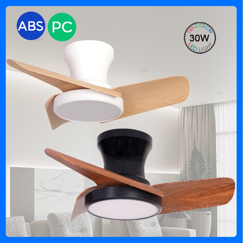 【GuangMao】MINI Ceiling Fan With Light 24"32" DC Ceiling Fan in Living ...