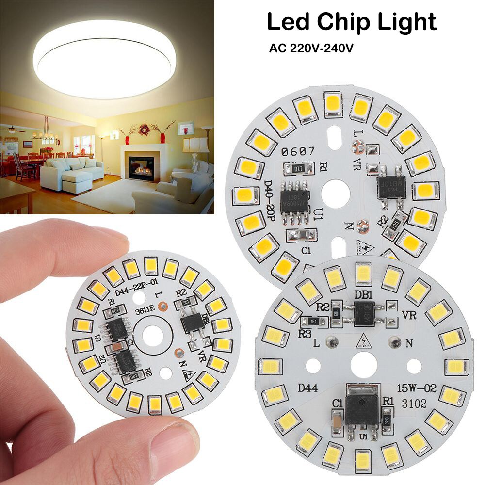 LED Chip Lamp Bulb 3W 5W 7W 9W 12W 15W SMD Round Bulb Chips Module ...