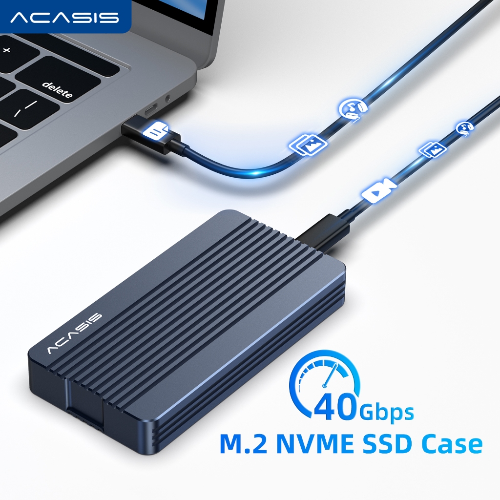 ACASIS Thunderbolt4 40Gbps M.2 NVME SSD Enclosure 8TB Aluminum Free ...