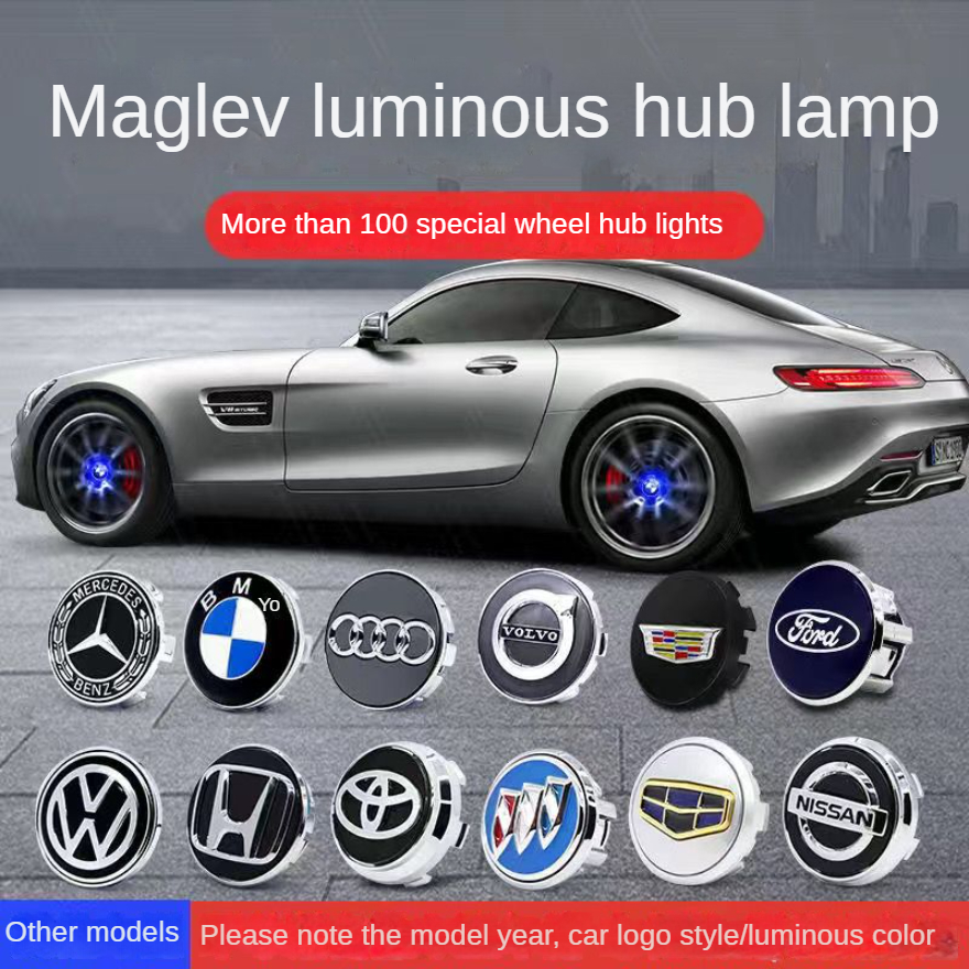 Car Logo Light Wheel Center Cap Cover Auto Badge Sport Rim Wheel Hub ...