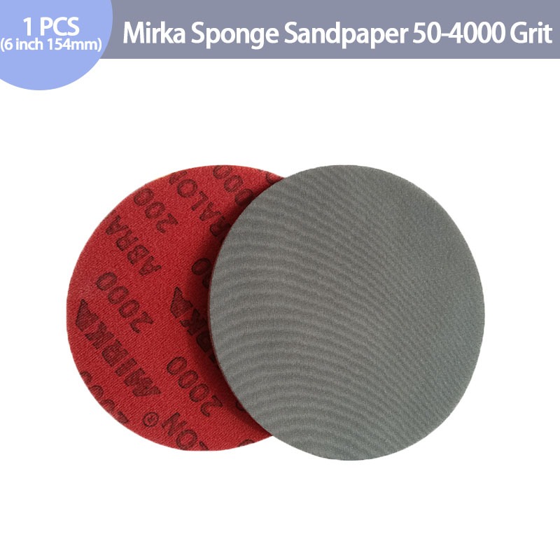 1 Pcs 6 Inch Sanding Disc Sponge Mirka Abralon 150mm Sanding paper 180 ...